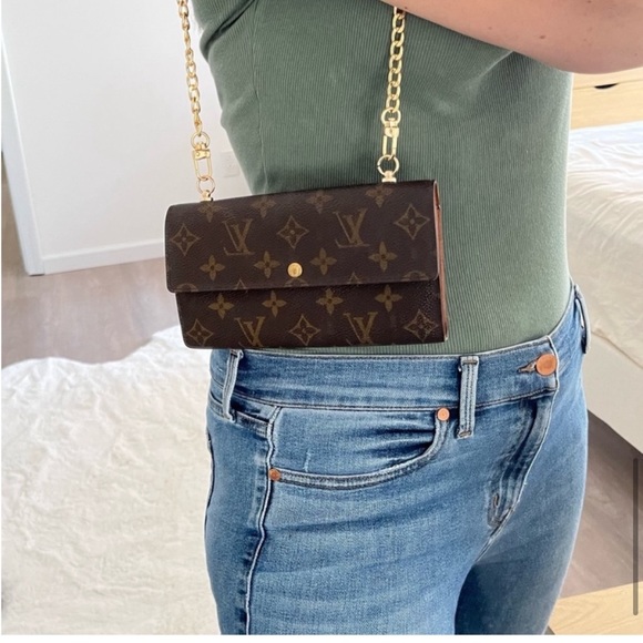 Louis Vuitton | Bags | Authenticlouis Vuitton Wallet On A Chain | Poshmark